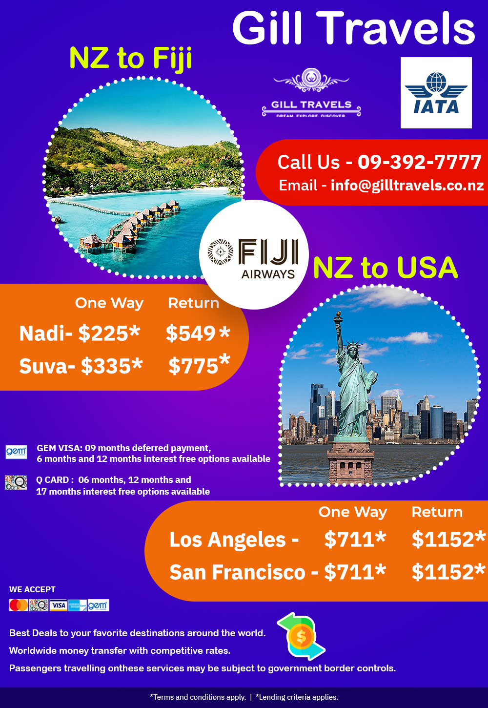Flight Deals | Gill Travels